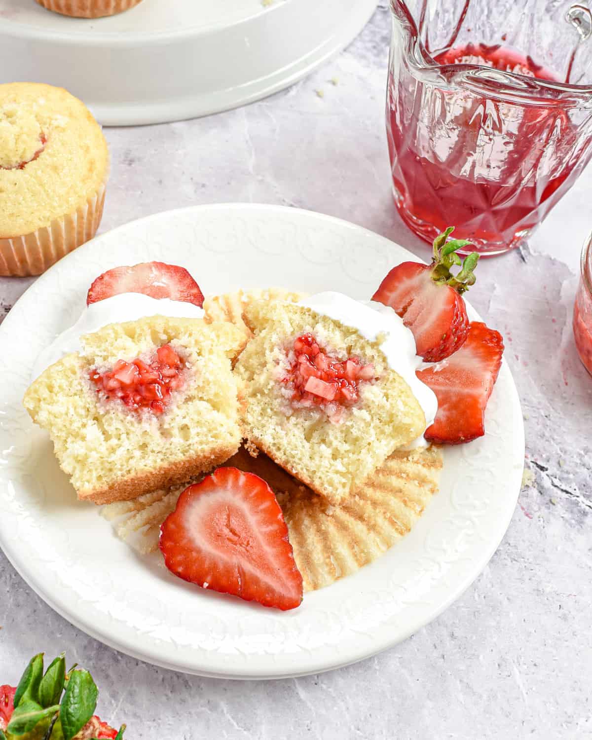 Strawberry Filled Cupcakes - Chopnotch