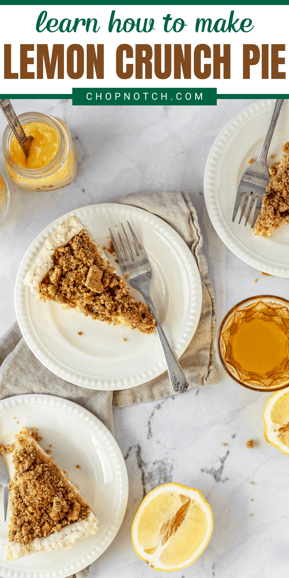 Lemon Crunch Pie: Crumbly Graham Cracker Crust - Chopnotch